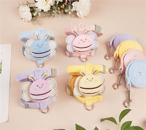 小蜜蜂工字形猫咪牵引绳胸背带宠物用品猫咪牵引带遛猫绳胸背批发 阿里巴巴