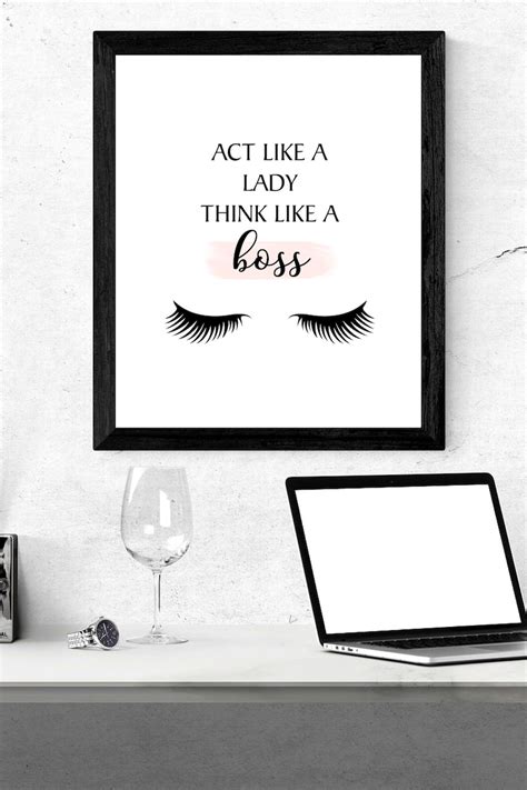Boss Babe Printable Wall Art Boss Babe Decor Eyelashes Etsy Canada