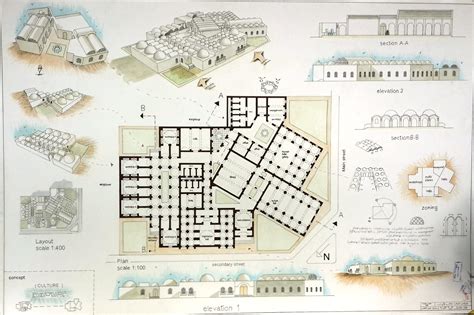 Gourna Village Andhassan Fathy Works Documentation Center Behance