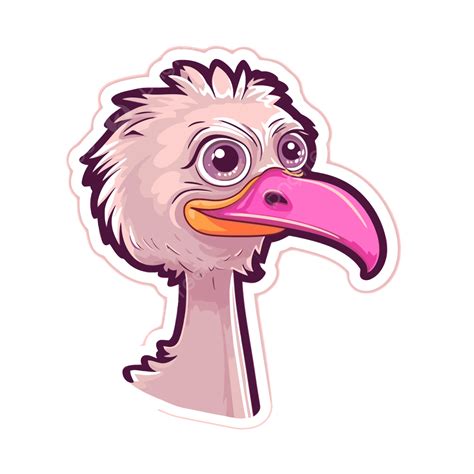 可愛的鴕鳥頭貼紙矢量圖 Adafruit 鴕鳥 貼紙 卡通片向量圖案素材免費下載，png，eps和ai素材下載 Pngtree
