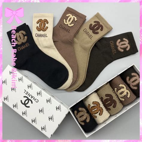 Monogram Ankle Socks In Warm Tones Beach Babe Bikini