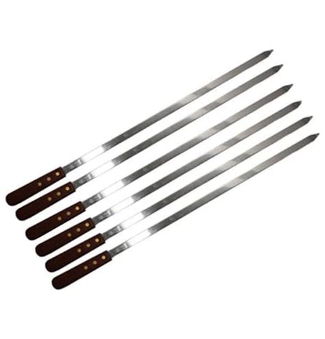 Steel Shish Kabob Skewers Pack Of 6