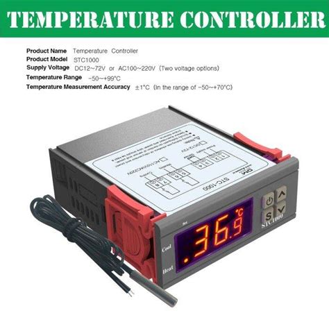 Thermostat Hygrostat Digital STC STC Pengatur Suhu Dan Kelembaban Otomatis AC V V