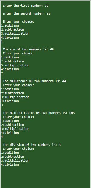 Know More Grow More Console Application For Arithmetic Operations In C