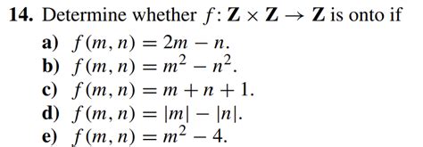 Solved Determine Whether F ZZZ Is Onto If A Chegg