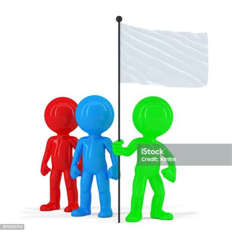 팀의 색깔의 사람들이 국기를 들고입니다 격리 클리핑 경로 포함 3차원 형태에 대한 스톡 사진 및 기타 이미지 3차원 형태 Revolution 개념 Istock