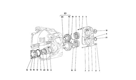 Gearbox Transmission Classic Ferrari Parts Schematics