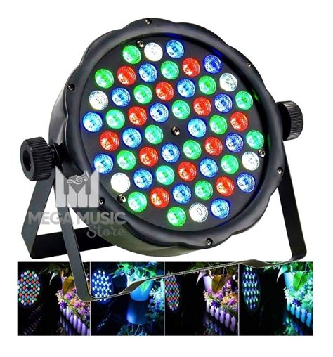 Kit 6 Canhao Refletor Led Par64 Rgbw 54 Leds 3w Dmx Dj Festa