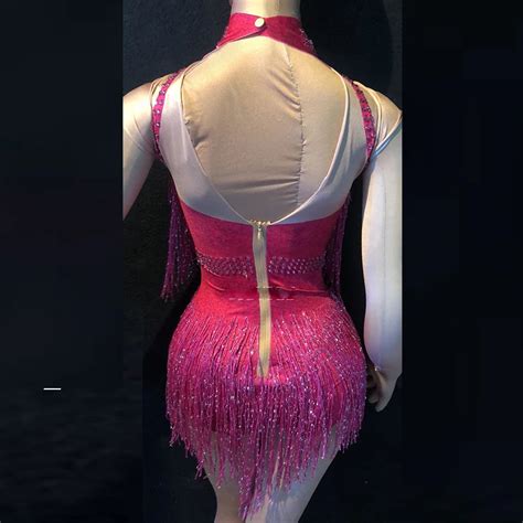 Ladysleeveless Sparkly Rhinestones Bodysuit Silver Gold Glass Stones
