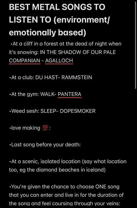 Choose The Best Metal Song For Having Sexual Intercourse To 🫵🙀 Last