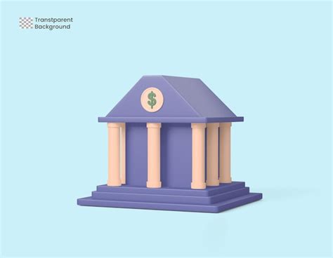 Icono De Renderizado 3d De Banco Archivo PSD Premium