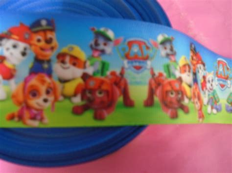 1 Yarda De Cinta De Grosgrain Paw Patrol De 2 Pulgadas Etsy