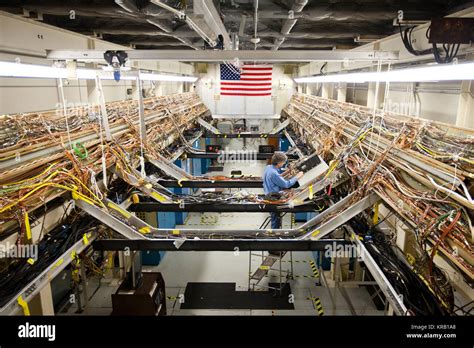 A View Of The Wiring Or The Shuttle Payload Bay In The Shuttle Avionics