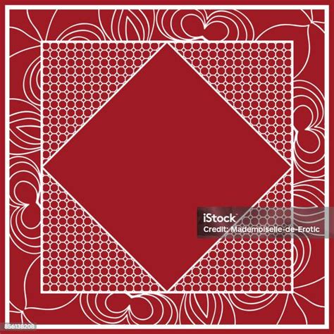 식탁보 레이스 패턴에서의 디자인입니다 붉은 색입니다 벡터 일러스트 레이 션 스카프 카펫 베갯잇에 대 한 0명에 대한 스톡 벡터 아트 및 기타 이미지 Istock