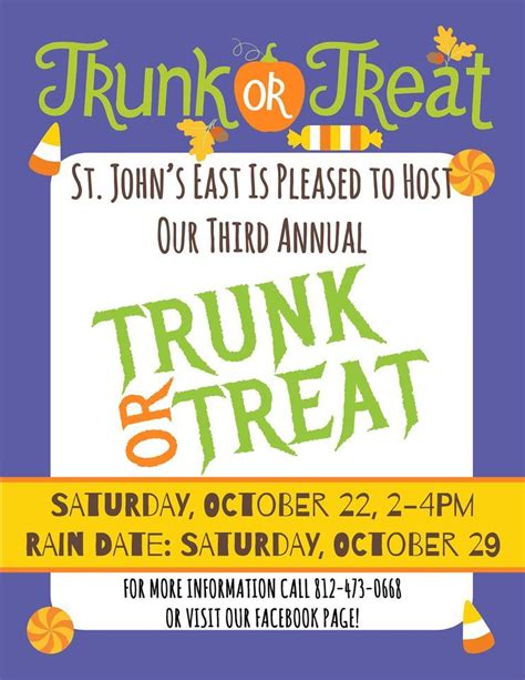 3rd Annual Trunk Or Treat St Johns East Ucc Evansville In October