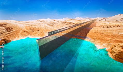 Naklejka The Line Neom Is A Sustainable Autonomous Futuristic City