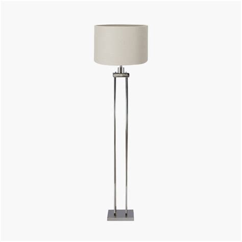 Pacific Lifestyle Limited Langston Nickel Metal Column Floor Lamp