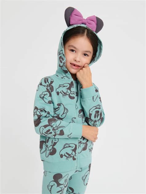Bluza Z Kapturem Myszka Minnie Kolor Zielony SINSAY XY369 67X