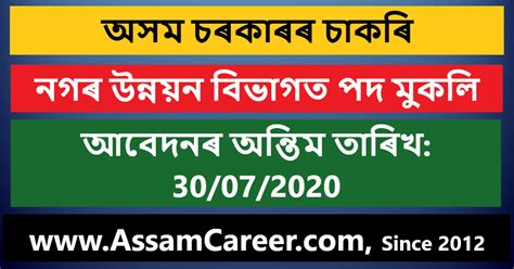 Assam Government Recruitment 2020 Apply For Chairperson And Member