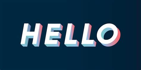 Hello 文字 3d 文字 效果矢量 從freepik下載免費優質矢量 Freepik