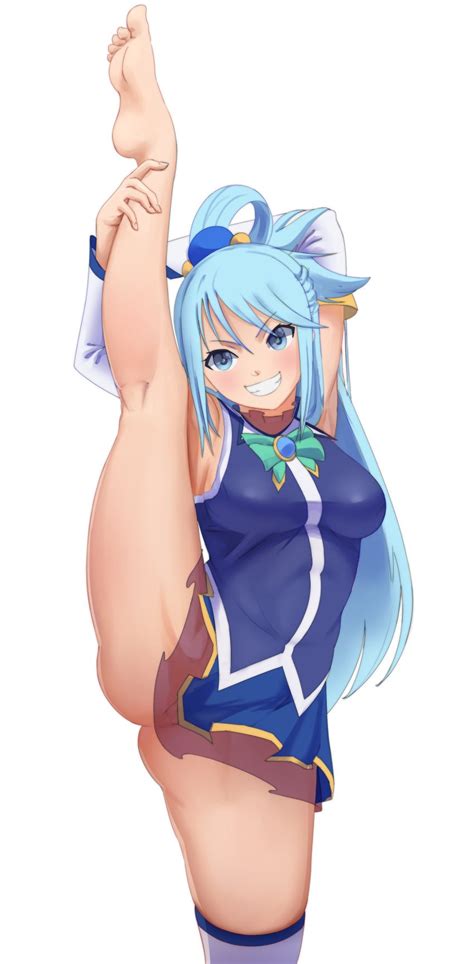 Rule 34 Absurdres Aqua Konosuba Blue Eyes Blue Gemstone Blue Hair Blue Shirt Blue Skirt