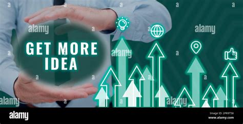 text sign showing get more idea business concept random input mind map