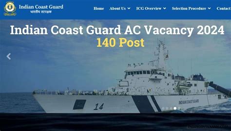 Indian Coast Guard Ac Vacancy 2024 कोस्ट गार्ड अस्सिटेंट कमांडेंट