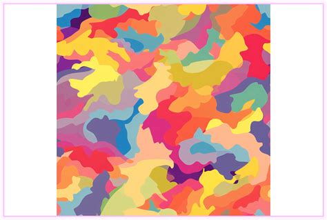 Rainbow Camouflage Seamless Pattern Graphic By Forhadx5 · Creative Fabrica