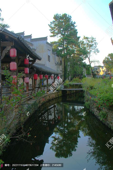 江西婺源水墨上河 历史古迹景区 旅游景点 摄影素材 汇图网www huitu