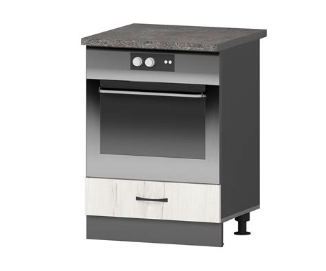 Долен кухненски шкаф за фурна Верона B7 Пасифик бял крафт 60 см Мебели Венус