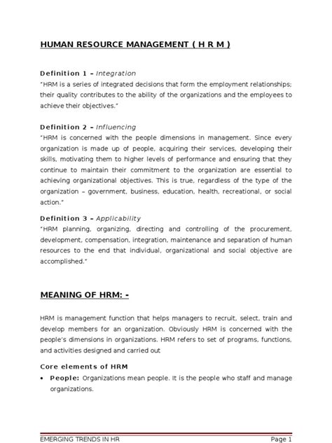 Human Resource Management Assignment Human Resource Management