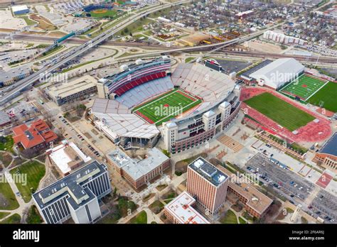 Memorial Stadium Football Field University Of Nebraska Cornhuskers