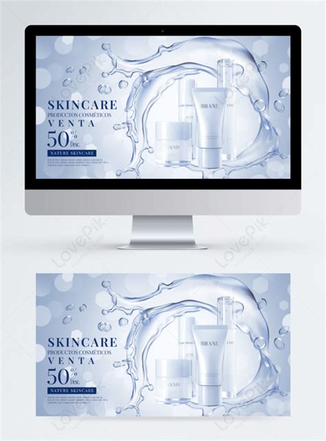 스킨 케어 제품 흰색 현실적인 물방울 판매 웹 Ui 배너 이미지 사진 467713746 무료 다운로드