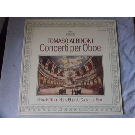 Albinoni concerti per oboe stéréo near mint de Heinz Holliger