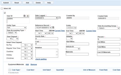 Creating A Time Accounting Record
