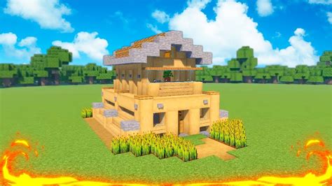 Маленький дубовый дом для выживания в Майнкрафт Youtube