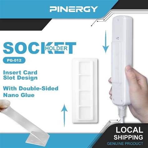 Pinergy Self Adhesive Power Strip Socket Holder Insert Card Slot Design
