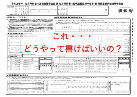 【年末調整】基礎控除申告書・配偶者控除申告書・特定親族特別控除・所得金額調整控除申告書の記入方法 ソーシャル税理士 金子尚弘～npo＆クラウド会計～