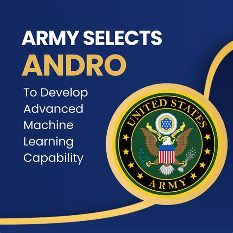 army selects andro to develop advanced machine learning capability