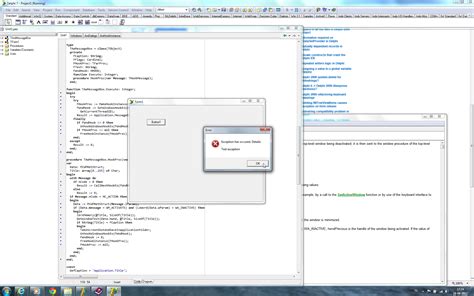 Delphi Screen Capture In Global Exception Stack Overflow