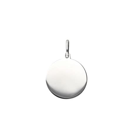 Sterling Silver Engravable Disc Pendant