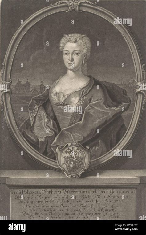 Portrait Of Polyxena Barbara Gutermann Print Maker Bernhard Vogel