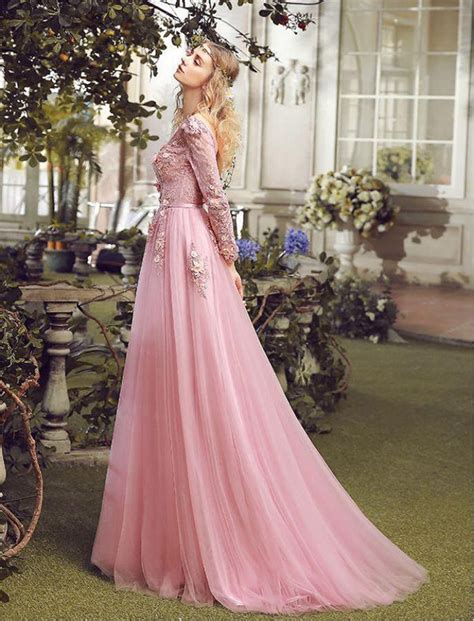 Long Prom Dress V Neck Prom Dress Tulle Prom Dress A Line Prom Dres