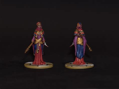 Zombicide Black Plague Antha Face Skin Red Highlights Blue Highlights