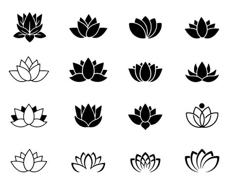 Lotus Flower Svg Bundle Png Lotus Flower Cut Files For Etsy