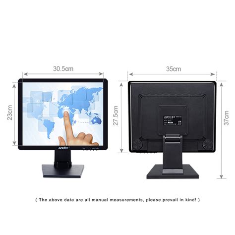 Anmite 터치 Tft Lcd 모니터 Pc 정전식 및 저항식 터치 스크린 Pos 터미널 산업용 모니터용 Led 디스플레이 15 인치 컴퓨터 주변 장치