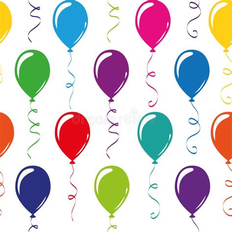 Globos Coloridos Para El Libro De Colorear Aislado En El Fondo Blanco
