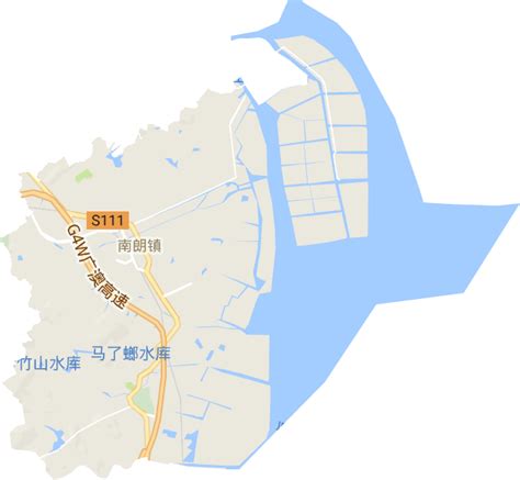 南朗镇高清地形地图