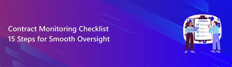 Contract Monitoring Checklist 15 Steps For Smooth Oversight