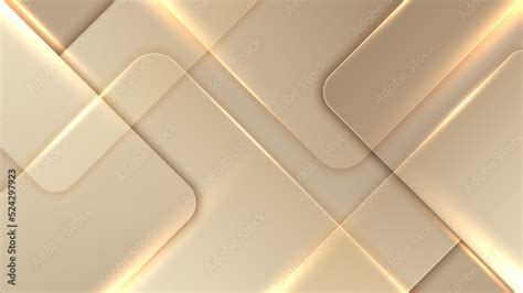 Abstract Elegant Golden Transparent Squares Pattern Overlapping Layer With Lighting Effect